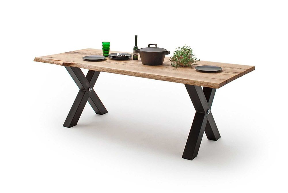 Masa - Mese lemn masiv picior metal - scaune - clasic - la MOBILENA ...