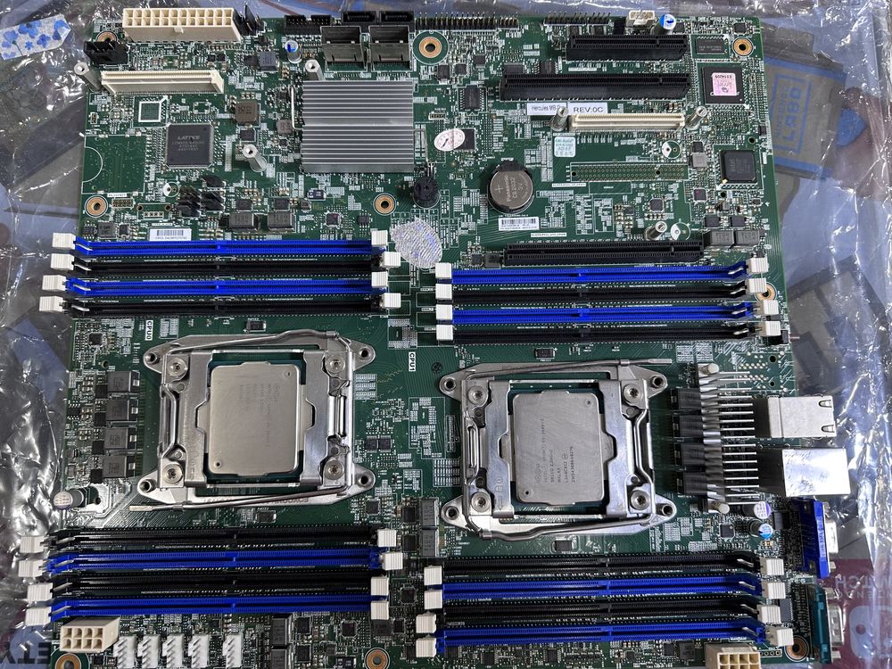 Комплект двухпроцессорная материнская плата x99 supermicro: 210 у.е ...
