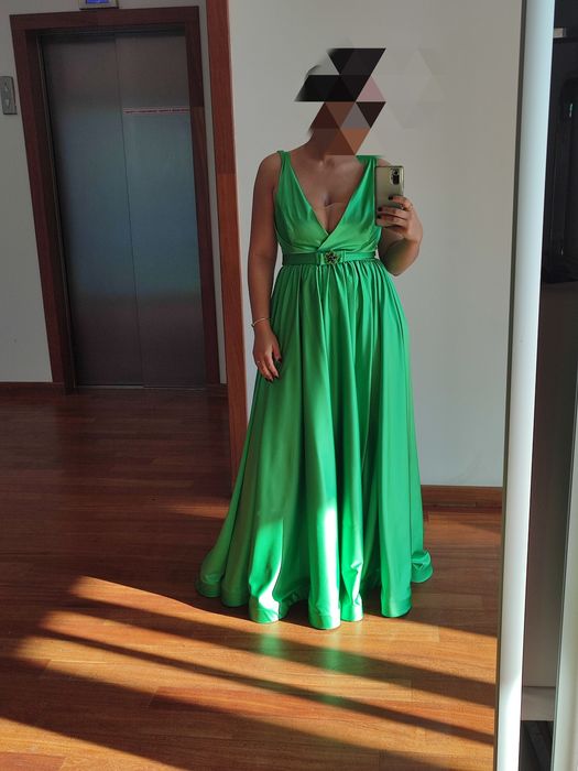 Rochie lunga verde Atmosphere de ocazie/seara/nunta/nasa Bucuresti ...