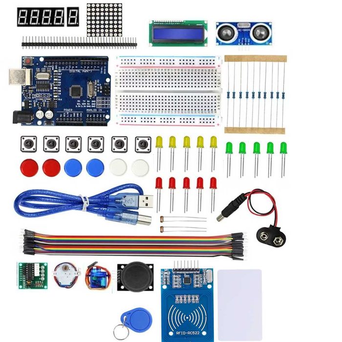 Arduino образователен комплект със LCD екран, Servo, RFID и др. гр ...