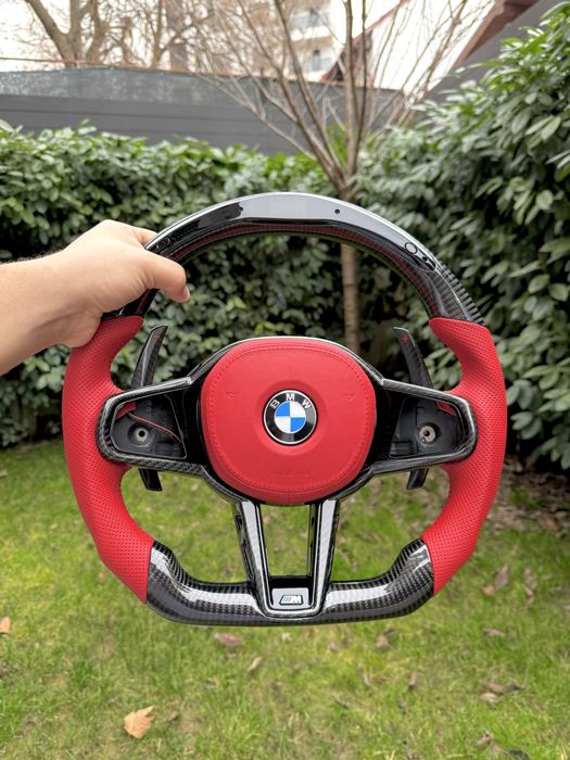 Volan BMW M G carbon facelift custom piele nappa G80 G30 G20 M3 M4 X5 Bucuresti Sectorul 6 • OLX.ro