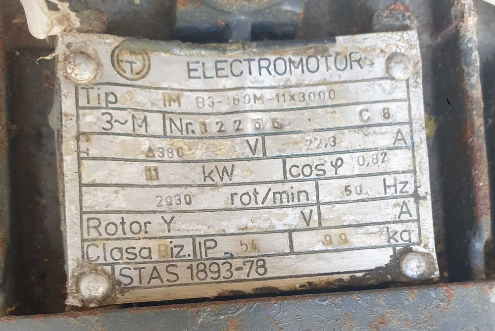 Motor trifazic românesc de 11kw, Chisineu-Cris • OLX.ro