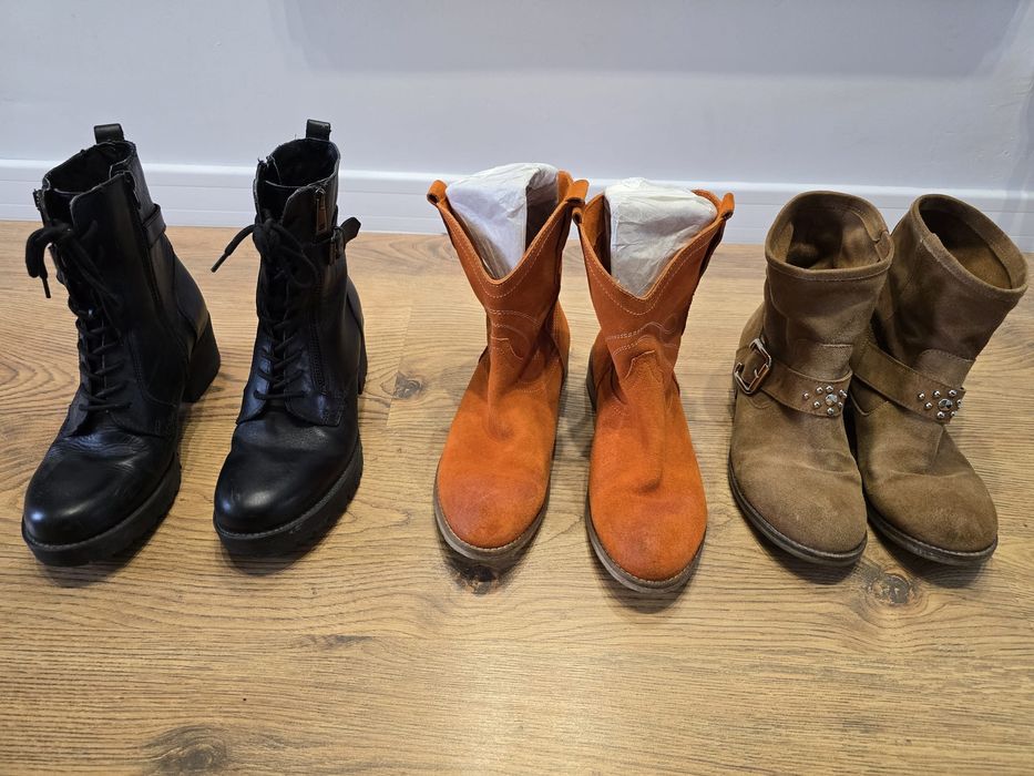 Дамски боти естествена кожа 39 номер гр. Пазарджик Център • OLX.bg