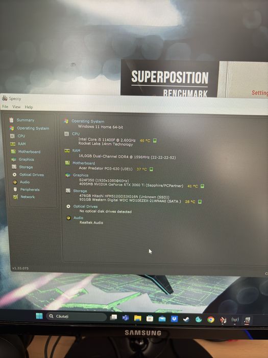 PC Acer Predator RTX 3060Ti, i5- 11400F Zalau • OLX.ro