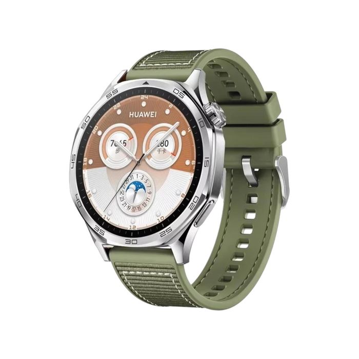 22mm силиконова/найлонова каишка за huawei watch gt5 / gt5 pro – зелен ...