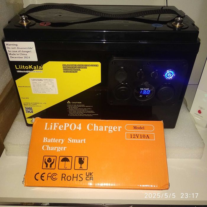 Liitokala Powerbank Acumulator Baterie litiu- LiFePO4 12V, 150Ah,2000W ...