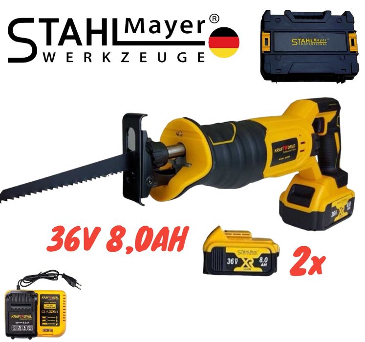 Безжичен Акумулаторен саблен трион 36V STAHLMAYER Акумулаторен гр. Пловдив Каменица 1 • OLX.bg