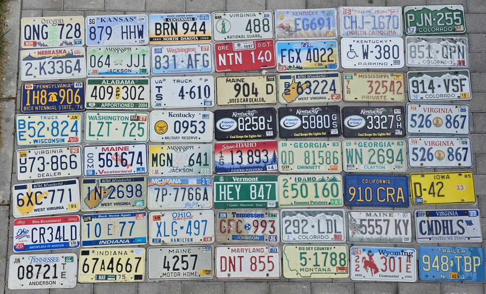 Numere auto placute placi de inmatriculare americane SUA USA originale ...