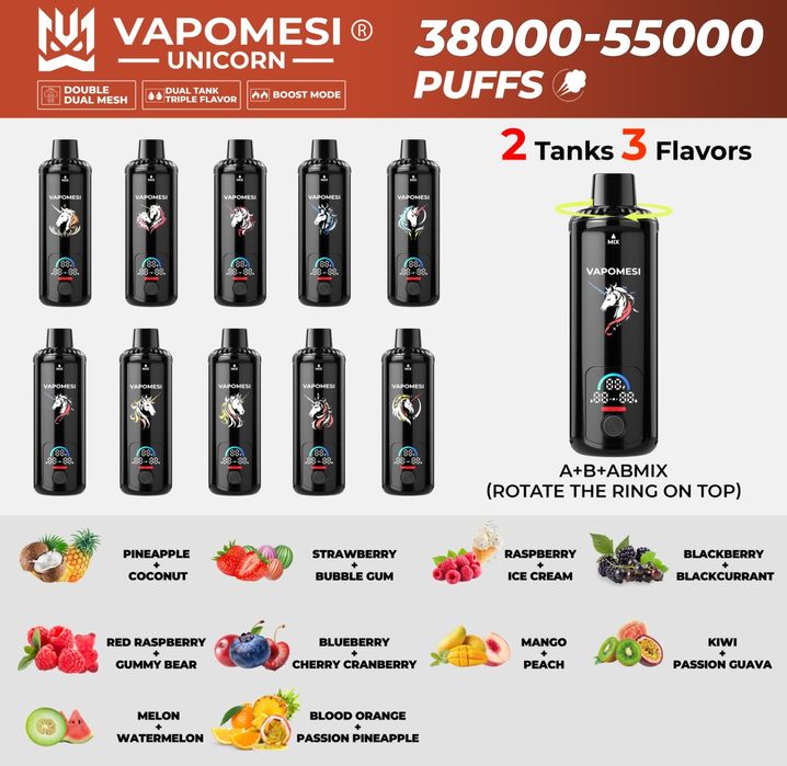 Oferta!! Vape 55.000 puffs 3 Arome Tornado Iasi • OLX.ro