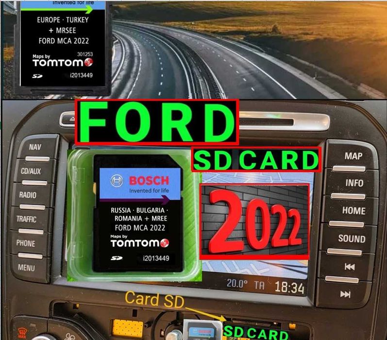 2023 навигация ъпдейт Ford Форд Sd Card Сд Карта USB map update EU BG ...