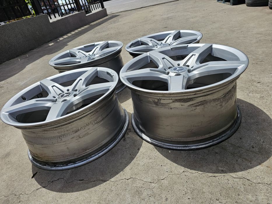 Set jante Mercedes AMG originale R19 5x112 , 2 latimi Cap Aurora • OLX.ro
