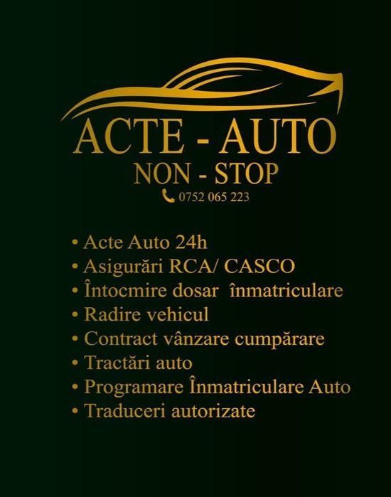 Acte Auto Non-Stop/ Traduceri Autorizate URGENTE / Înmatriculări Auto Iasi • OLX.ro