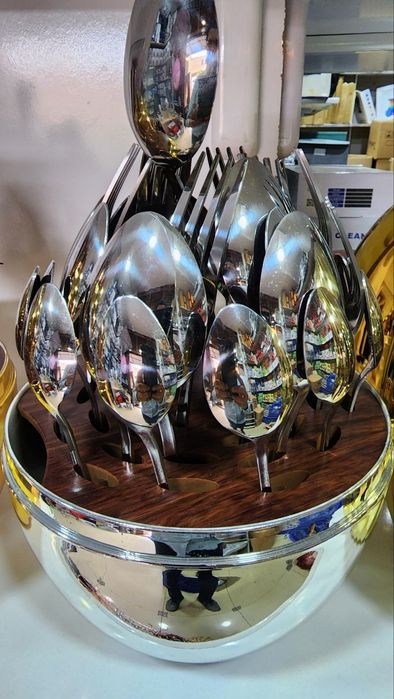 Tuxum qoshiq nabor tilla , kumush rangidan bor: 320 000 so’m - Idish ...