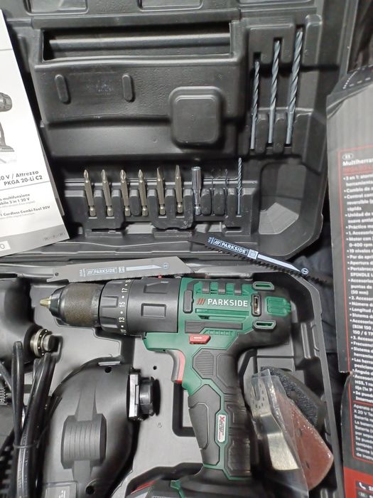 Aparat multifuncțional 4in1 parkside.bormasina/filetanta/sabie/slefuit ...