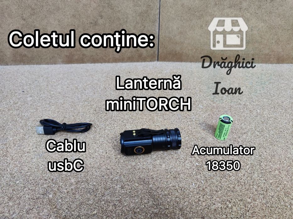 MiniTORCH TURBO 3*P35 - Lanterna mica PROFESIONALA, PUTERNICA cu clips Videle • OLX.ro