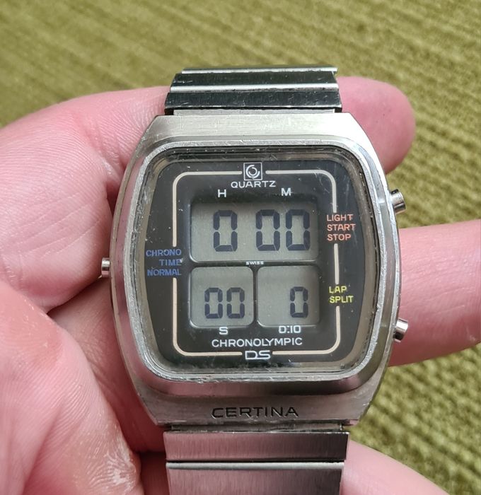 Ceas Certina Chronolympic DS Quartz Electronic Digital LCD Elvetian ...