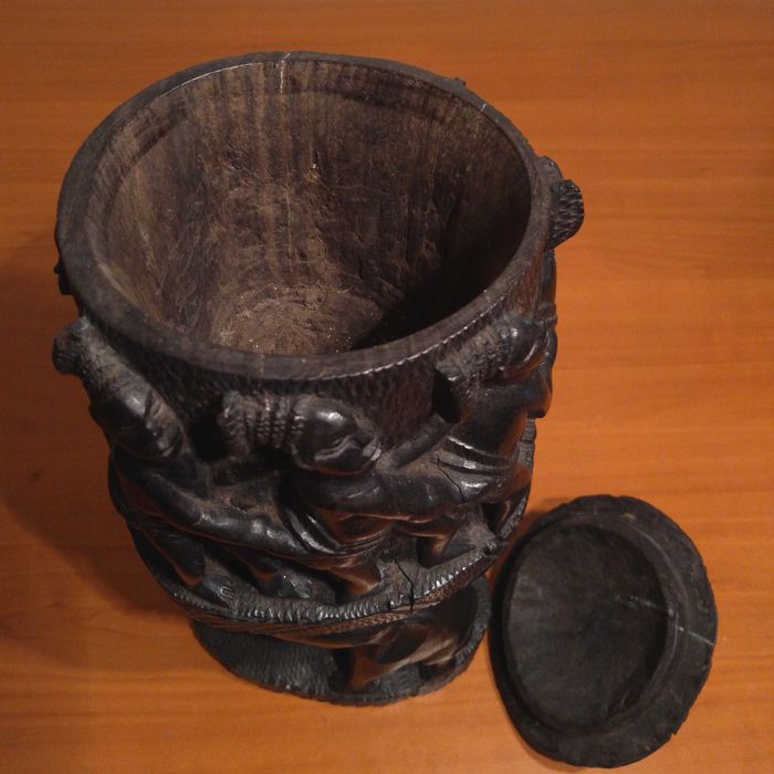 Statueta tribala africana Yoruba |abanos sculptat| Veche si RARA ...