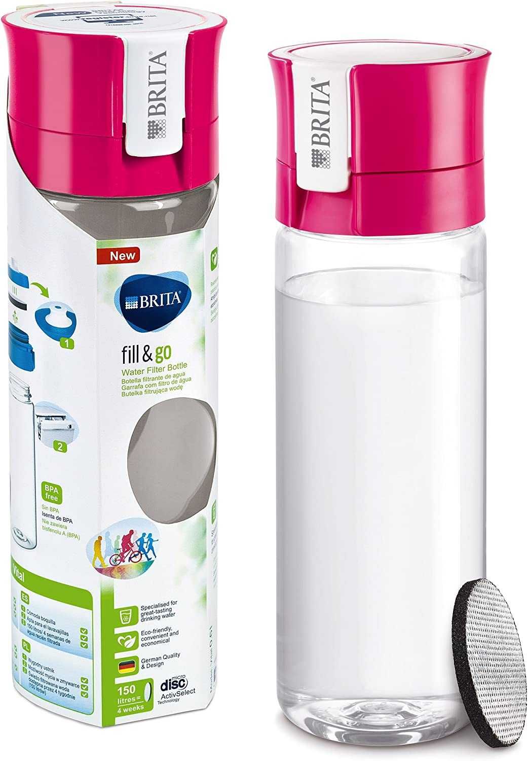Brita Fillandgo Vital бутилка за пречистване на вода с 4 филтъра гр