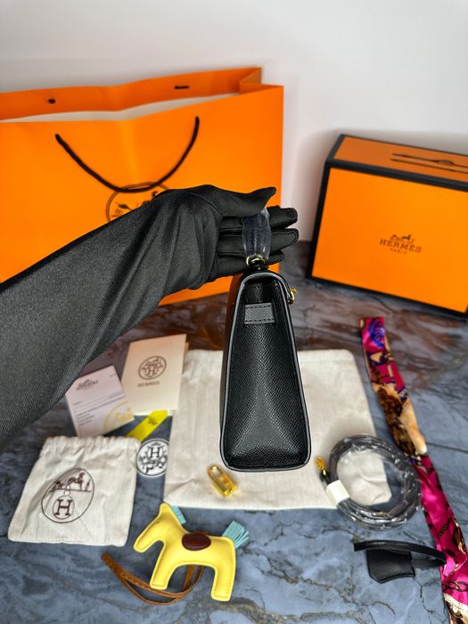 Geanta de lux HERMES Kelly 19 cm piele naturala 100% cadou Bucuresti ...