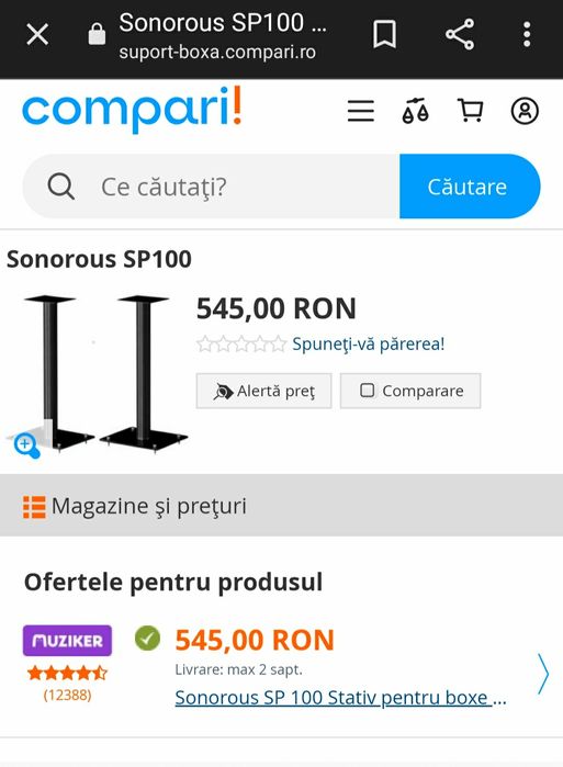 Standuri boxe Universale*SONOROUS HBLK 100 SP*suporti stative stand ...