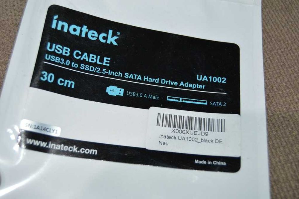 Inateck USB 3.0 to SATA 2 Cable Adapter for 2.5 HDD SSD nou Sebis • OLX.ro