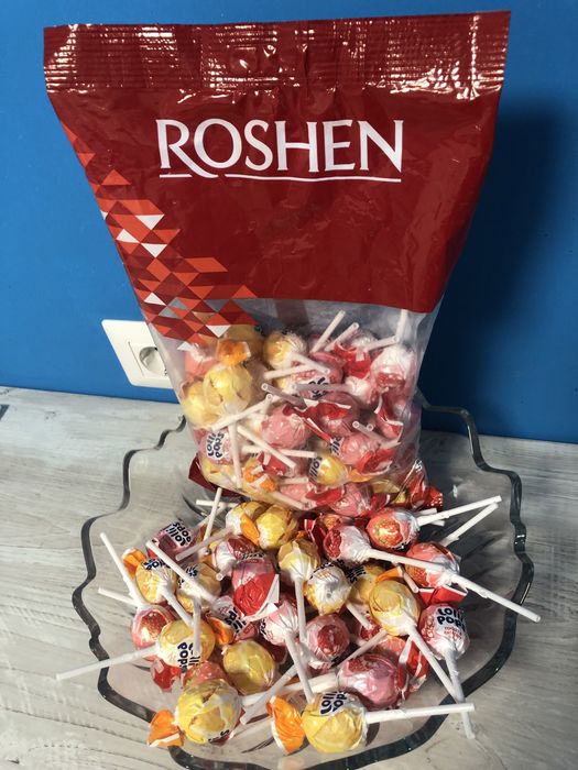 Acadele cu Gust de Fructe si Bubble Gum Roshen Lolli Pops, 1 leu buc ...