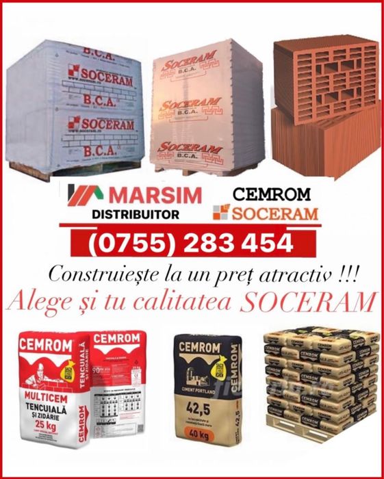 B.C.A . Caramida Soceram si ciment Cemrom Botosani • OLX.ro