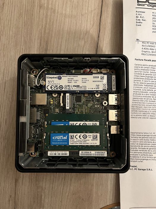 Mini PC Intel NUC 12 Pro, i5-1240P, 32GB RAM, 500GB SSD NVMe. Bucuresti Sectorul 2 • OLX.ro