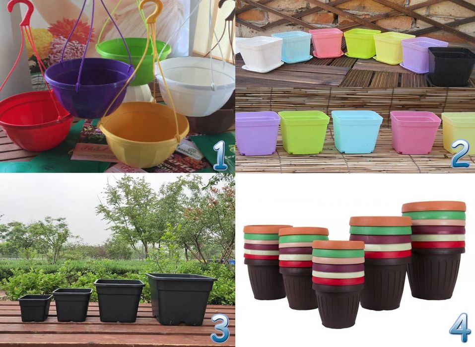 Ghivece colorate cu agatatoare de productie rasaduri flori legume ...