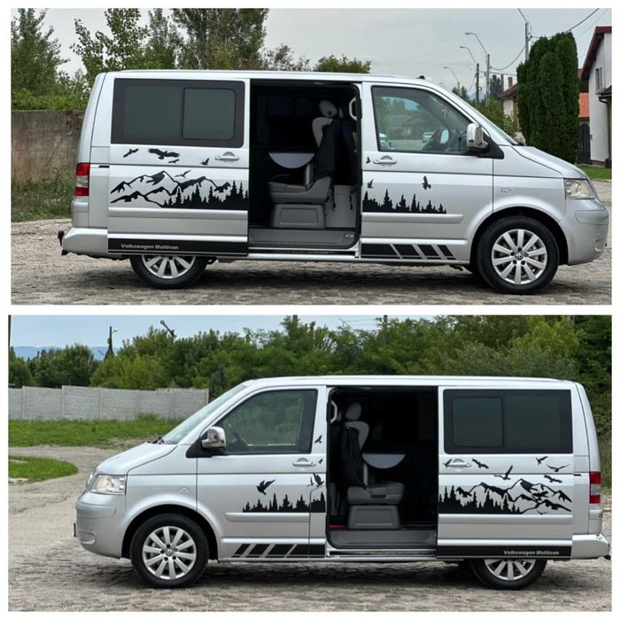 Vw T5 Multivan Higline Comfortline*trapa*alcantara*7 locuri*2.5 D*navi Hunedoara • OLX.ro