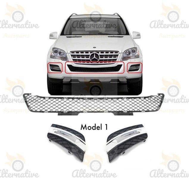 Решетка в предна броня за Mercedes ML W164, 2005-2011/Мерцедес МЛ В164 ...