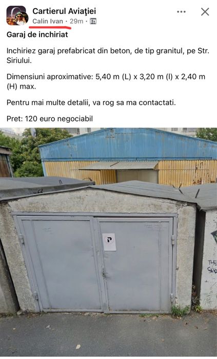 Garaj de inchiriat Aviatiei Ilfov Baneasa • OLX.ro