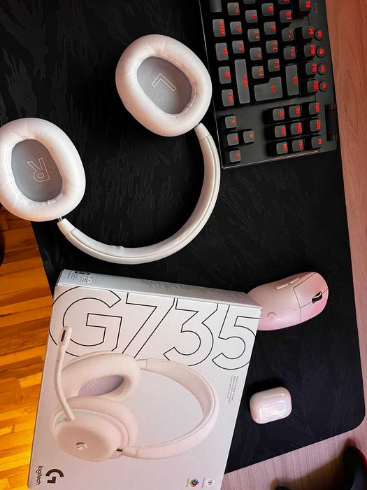 Casti Gaming Wireless LOGITECH G735, RGB, surround, alb Bragadiru • OLX.ro
