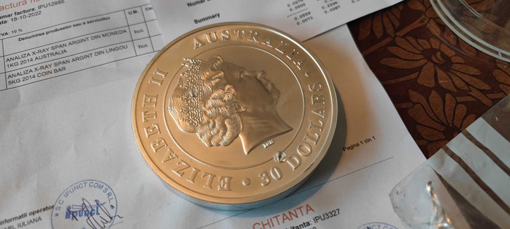 Lingou moneda ARGINT pur 999, 1000g 1 kg Koala, testat, Pret fix Tavex ...