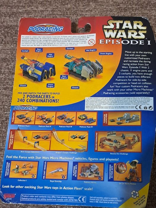 Star wars episode 1 Build your own pod racer MicroMachine 1999 sigilat ...