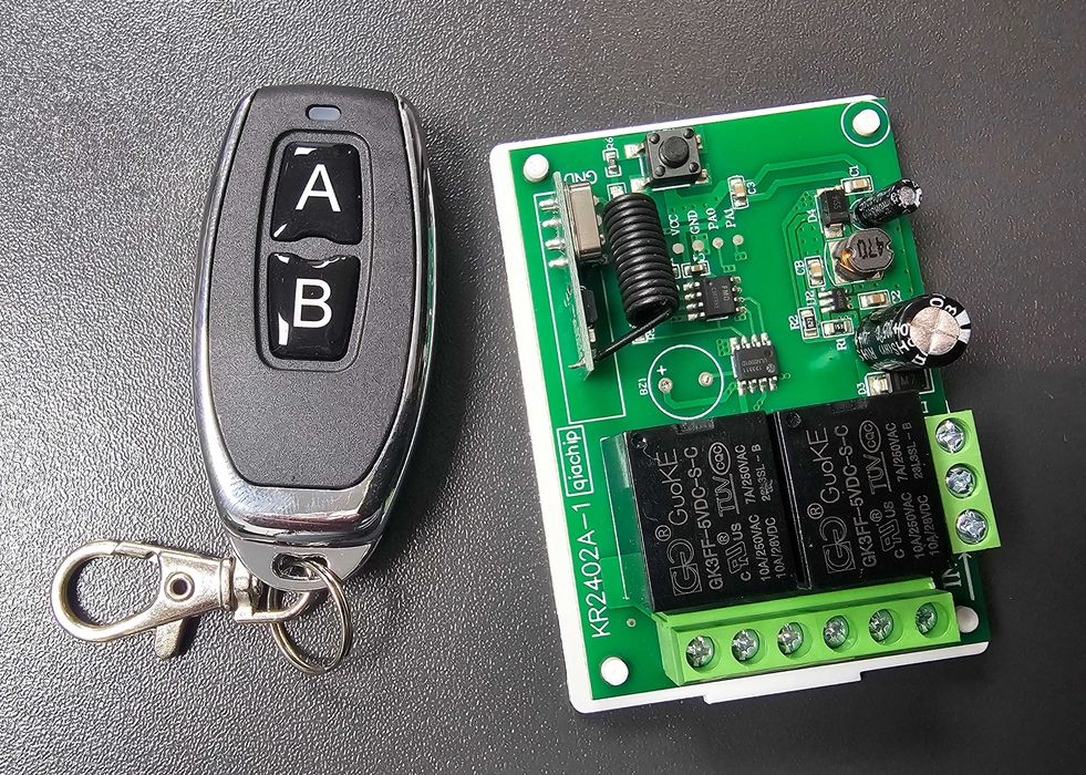 Модул дистанционно управление за гаражни врати два канала/релета 2CH гр ...