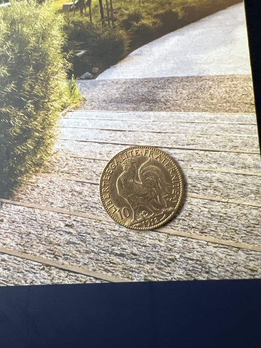 Moneda aur Franta 10 Francs (10 franci). 3,22 gr, 22K, Cocosel Bucuresti Sectorul 2 • OLX.ro