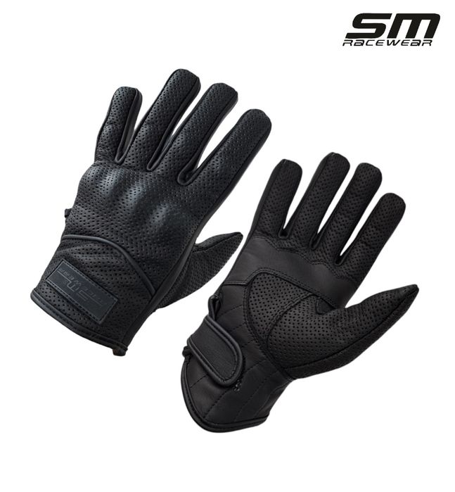 Manusi moto piele naturala perforata SM Wind marimi S M L XL și 2XL ...