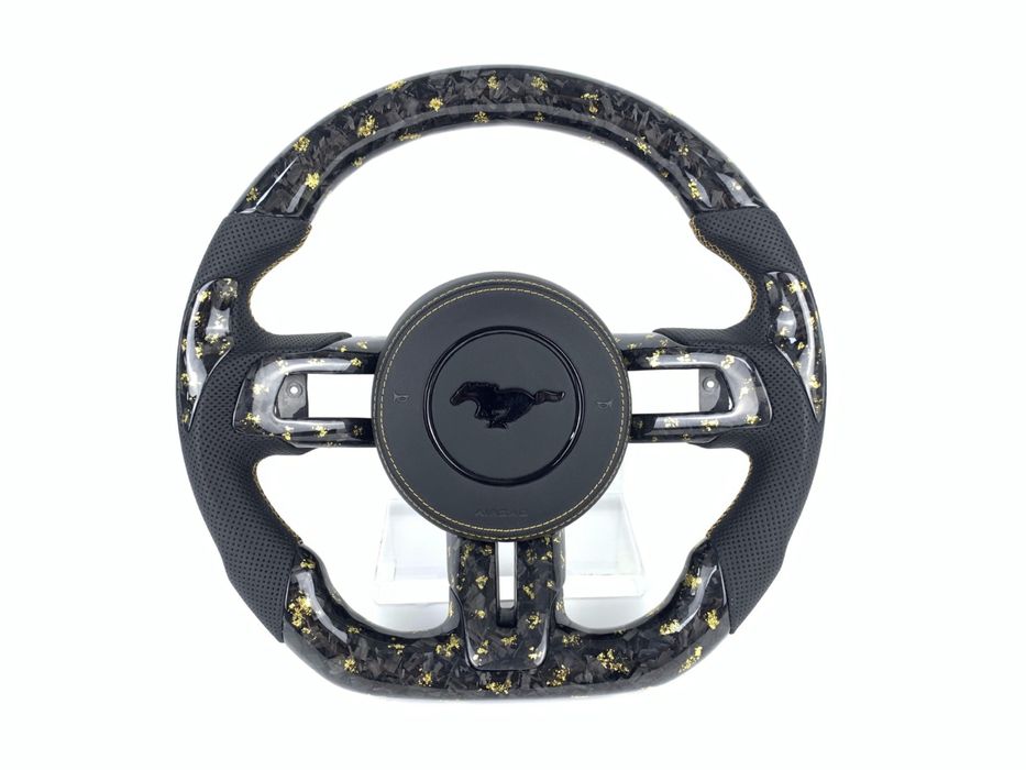Volan MUSTANG carbon | CUSTOM | FORD mustang | padele | alcantara ...
