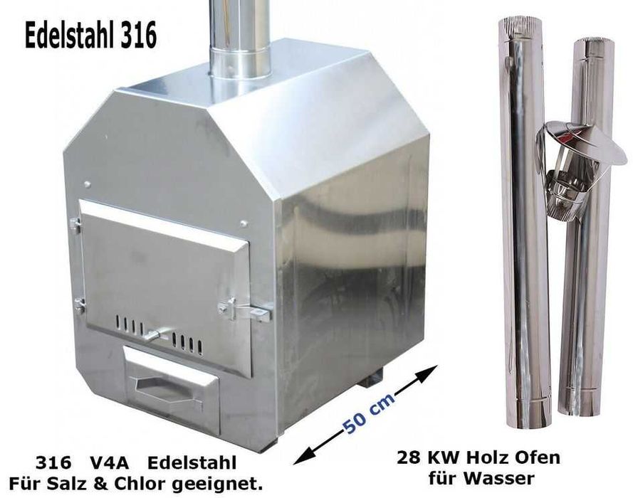 Ciubar fibra sticla - soba exterioara inox 28kW Selimbar • OLX.ro