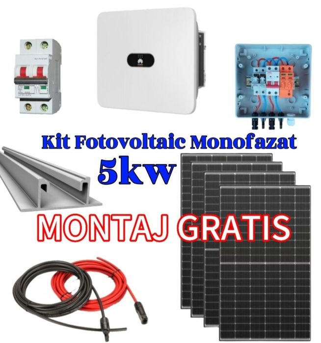Kit Fotovoltaic cu Montaj Gratis 5kw Monofazat Cluj-Napoca • OLX.ro