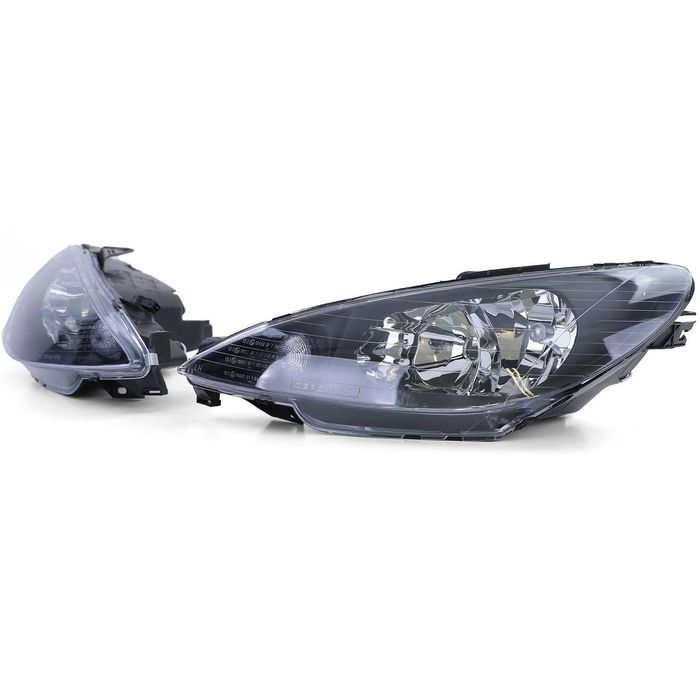 Фарове Тъмни Опушени Пежо 206 Тунинг Комплект Нови Peugeot 1998-2006' с ...