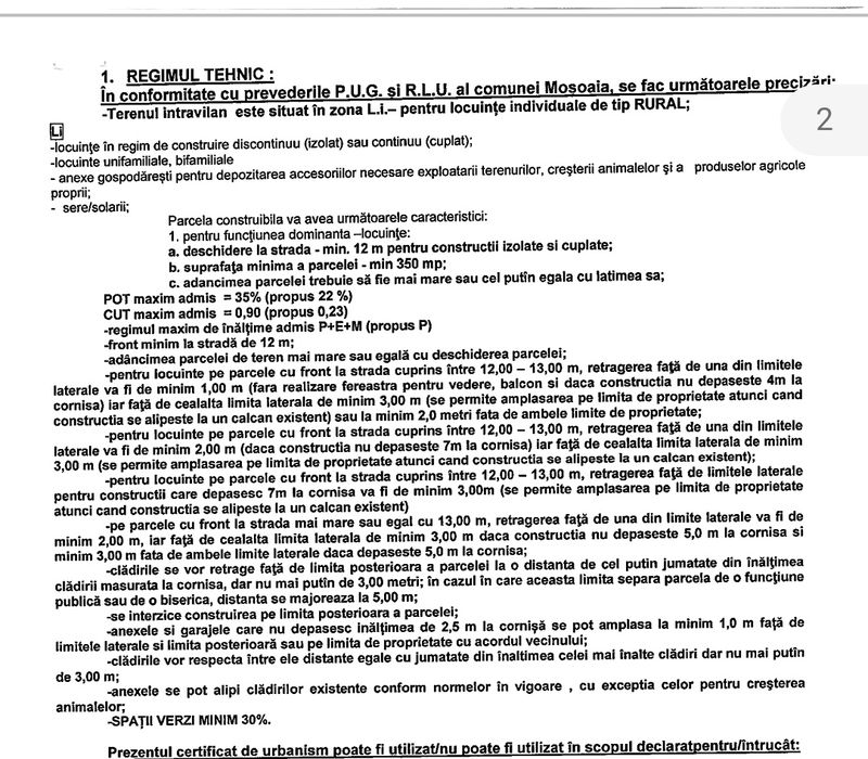 Proprietar, teren intravilan construcții , toate utilitățile ,Moșoaia ...