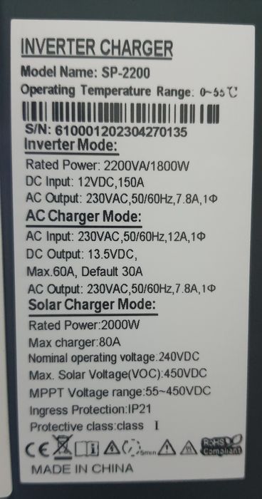 Invertor solar Seasolar SP2200,12v,rulota,camper Holboca • OLX.ro