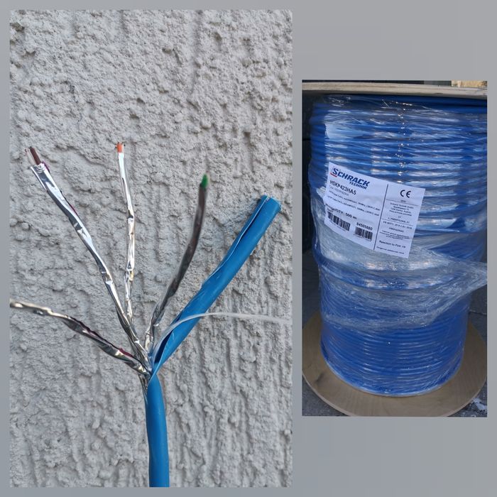 Cablul ecranat F/FTP Cat. 6A 4x2xAWG23/1, Schrack Brasov • OLX.ro