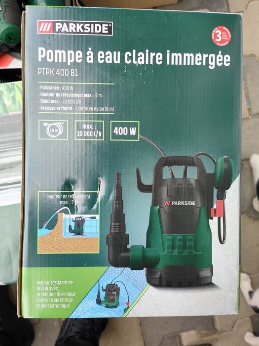 Pompa submersibila pentru apa curata PARKSIDE PTPK 400 B1 400 W Oarda • OLX.ro