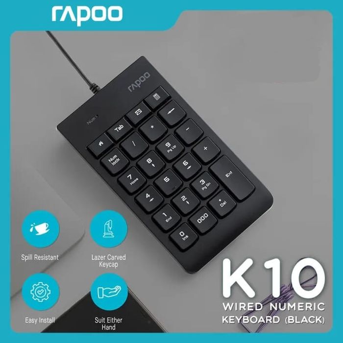 Цифровой блок/Numpad Проводная Мембраная Клавиатура Rapoo K10: 14 у.е. - Периферийные устройства ...