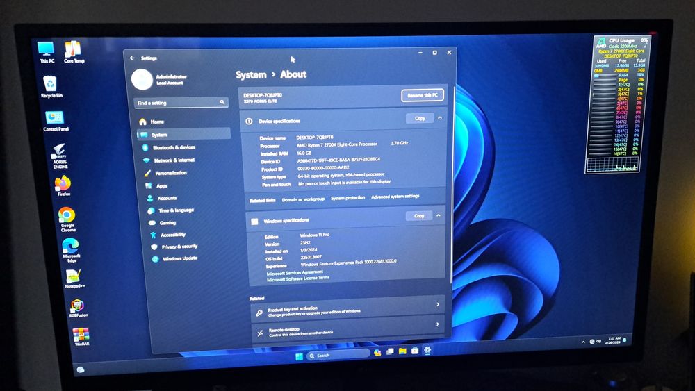 Pc-Gaming Ryzen 7 2700x, Pro x570, 16Gb ram, GTX 1070 - 8Gb 256bit Simeria • OLX.ro