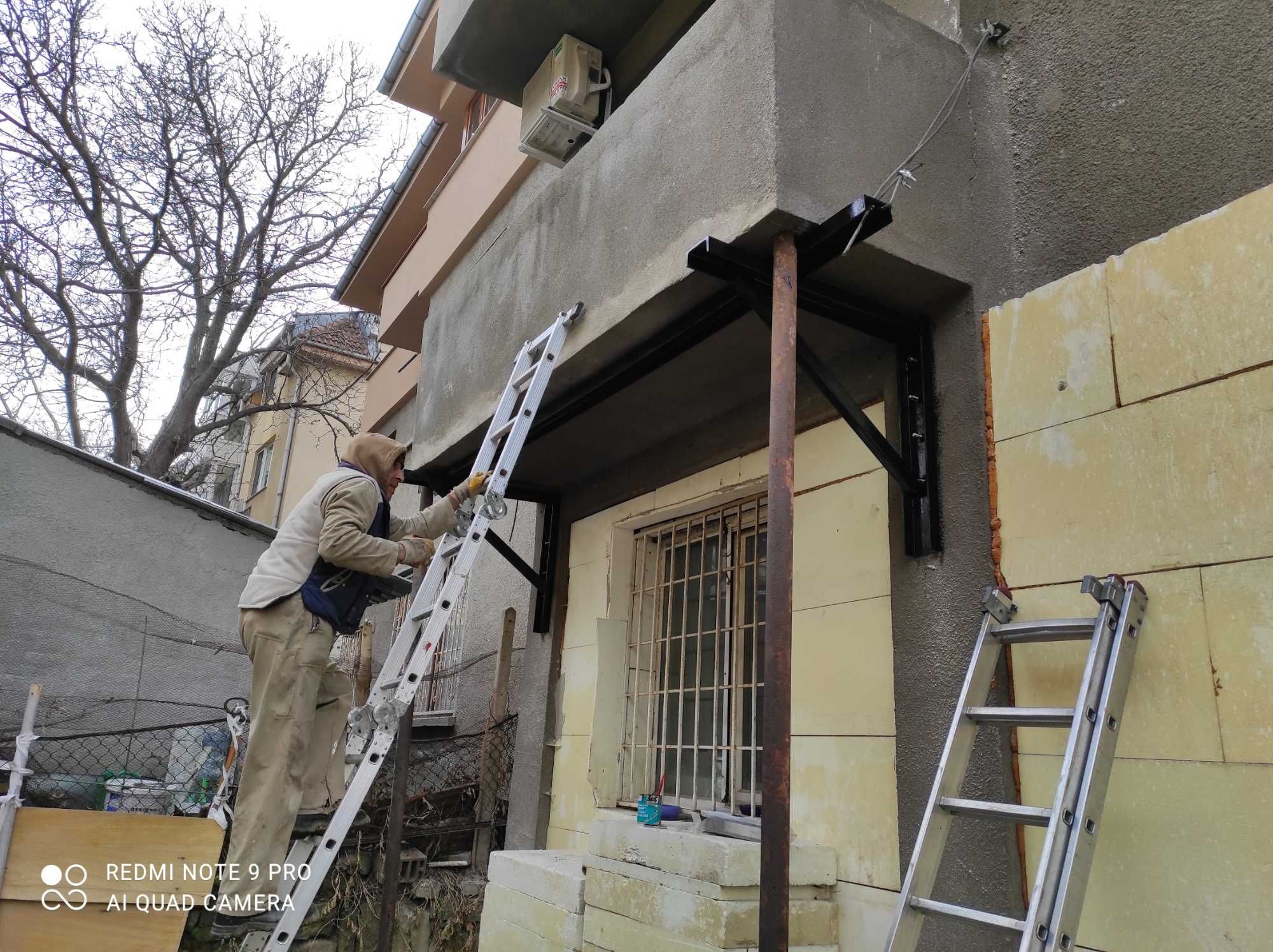 Заваряване и укрепване на балкони панели и фасади гр София Младост 1