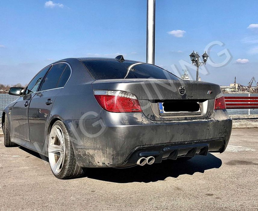 Дифузьор за бмв е60 е61 с двойен ляв изход / Bmw e60 e60 diffuser гр ...